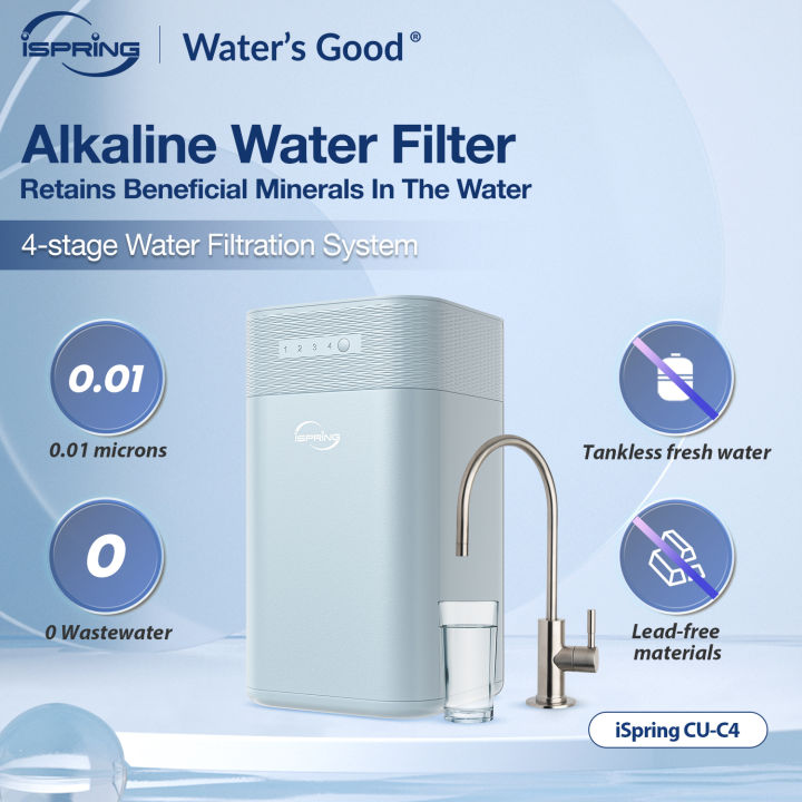 iSpring CU-C4 4-Stage Ultrafiltration Water Filtration System 0.01 ...