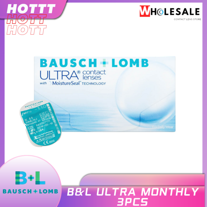 Bausch & Lomb ULTRA Monthly silicone contact lenses （3pcs） | Lazada