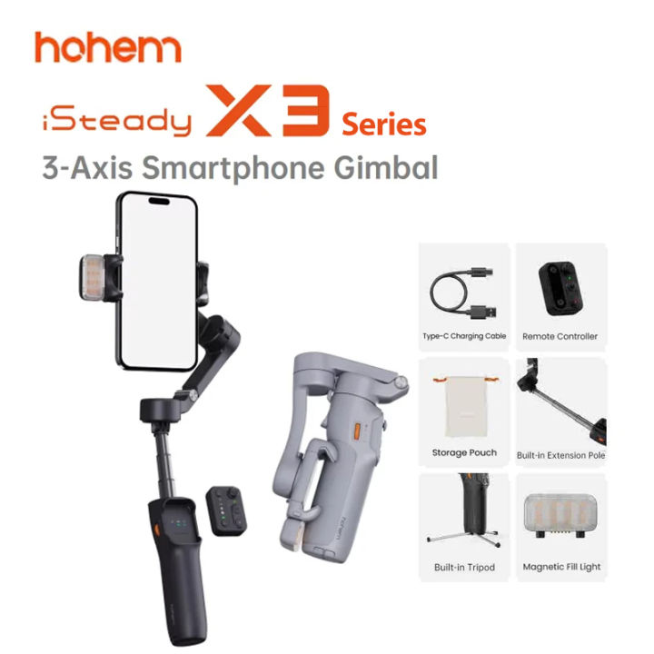 Hohem iSteady X3 Series Smartphone Stabilizer AI Tracking 3-Axis Phone ...