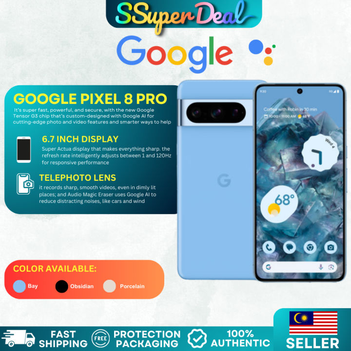 Google Pixel 8 Pro Android Smartphone with Super Actua Display (128GB ...