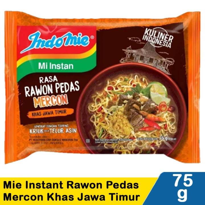 Indomie Rawon Pedas Mercon Khas Jawa Timur + Topping Kriuk Telur Asin ...