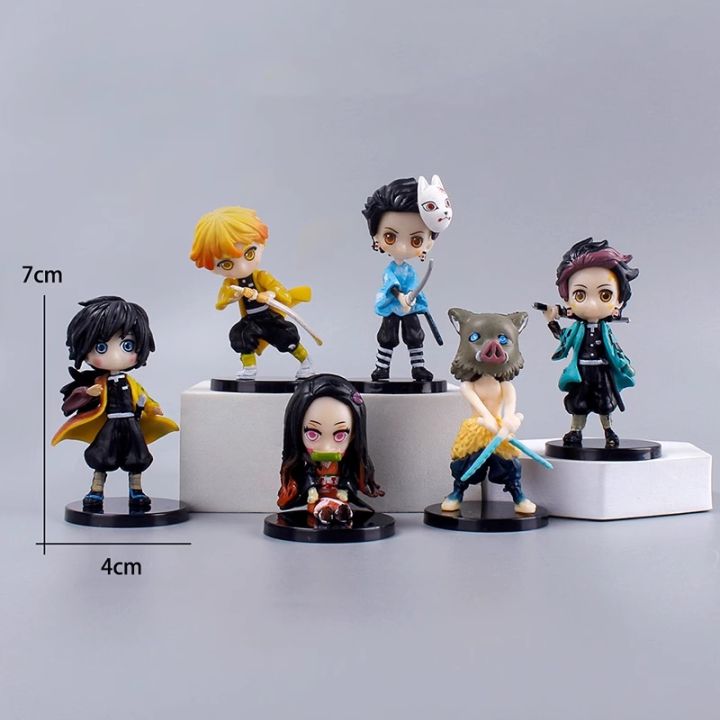 Demon Slayer / Tanjiro / Nezuko / Zenitsu Figurines / Cake Toppers (6 ...