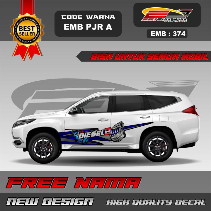 STIKER BODY MOBIL NEW PANTHER, TERIOS PJAERO DESAIN TURBO DIESEL RACING ...