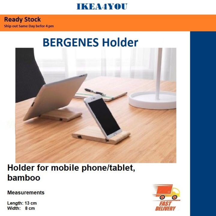 BERGENES Holder for Phone Bamboo - Handphone Holder - Phone Stand ...