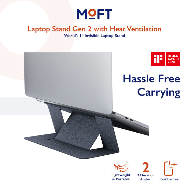 MOFT Laptop Stand Gen 2 with Heat Ventilation / Airflow Laptop Stand ...