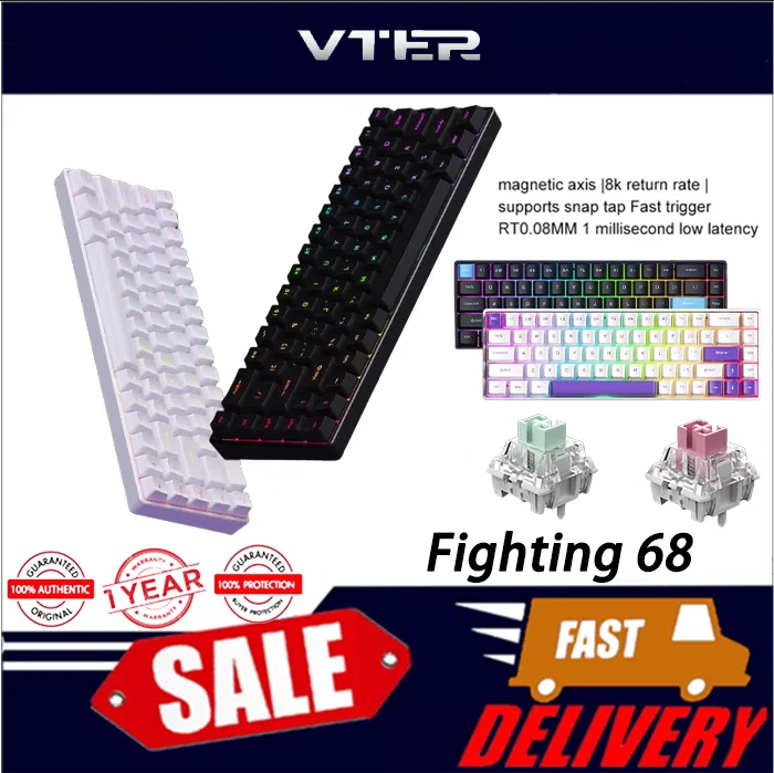 VTER Fighting 68 Magnetic Switch Esports Gaming Keyboard Low Latency ...