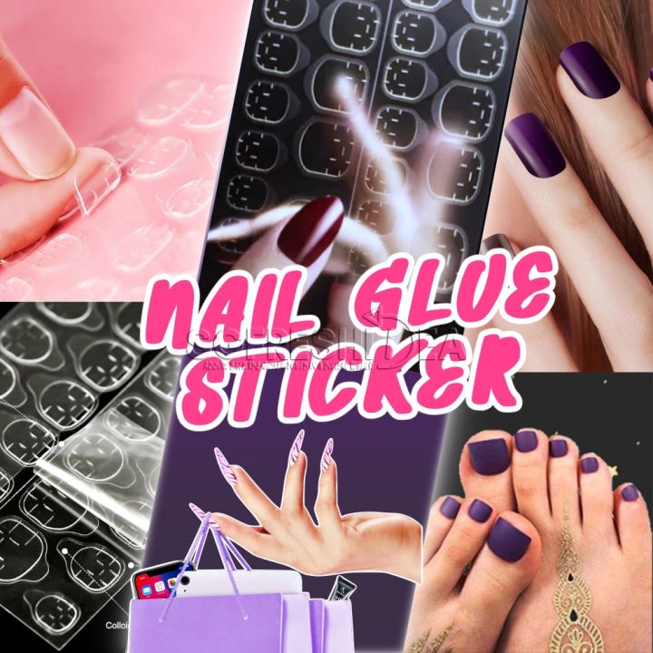 Finger Nail Toenail Glue Sticker Solid Gel Fingernail Stickers Glue For ...