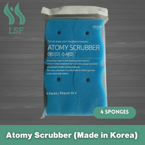 Atomy Multipurpose Scrubber Sponge (4pcs per Pack), Made in Korea, 99.9 ...