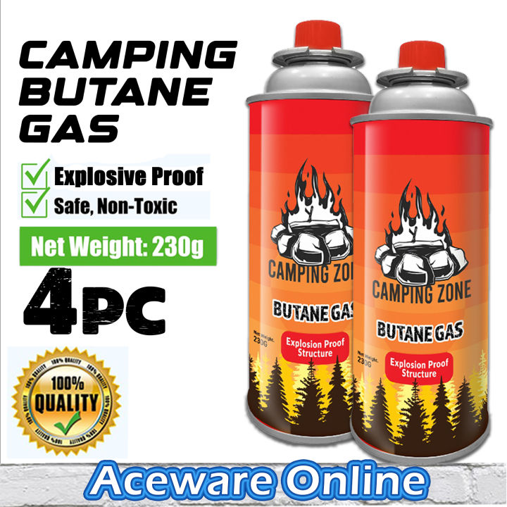 4PCS Camping Butane Gas Cartridge Gas Bottle Gas Tin Portable Buttane ...