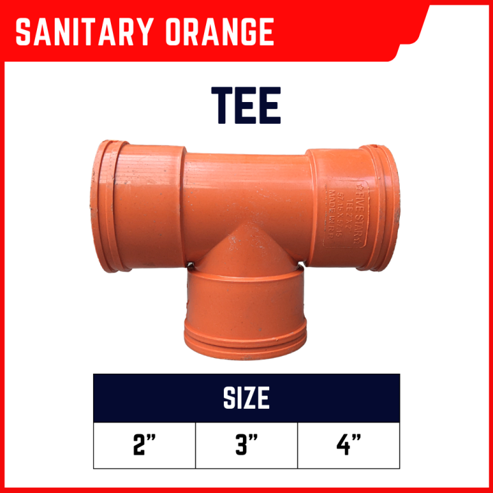 Sanitary Orange Tee Available Size (2", 3" and 4") PVC Fittings Sold ...