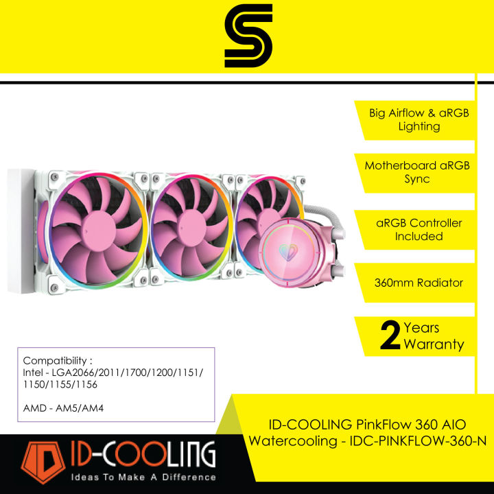 ID-COOLING PinkFLow 360 RGB AIO Watercooling - IDC-PINKFLOW-360-N | Lazada