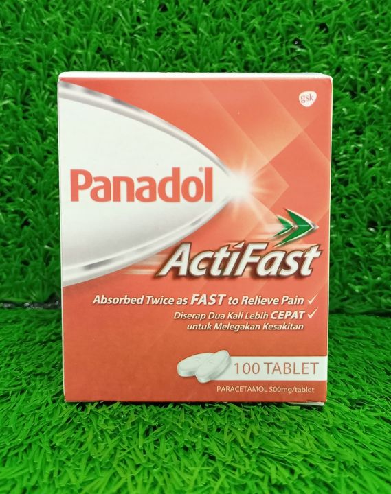 PANADOL ACTIFAST 10X10S [100s tablet] (PARACETAMOL 500MG) | Lazada