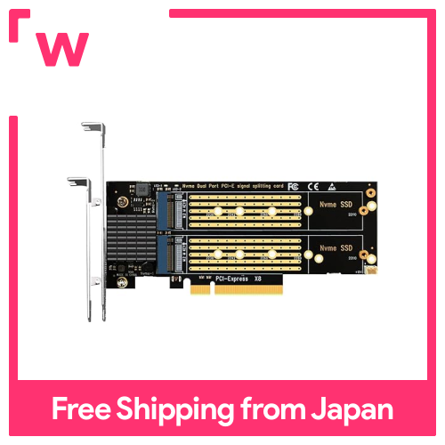 GLOTRENDS PA21 2-port M.2 NVMe to PCIe 4.0 X8 conversion expansion card ...