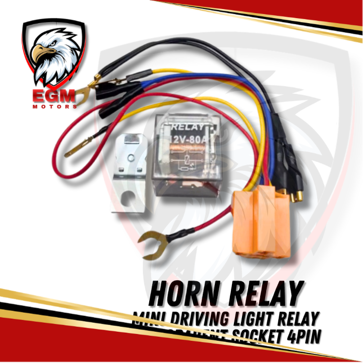 [EGM MOTORCYCLE] 4 PIN HORN RELAY SOCKET SET UNIVERSAL FOR MOTORCYCLE ...