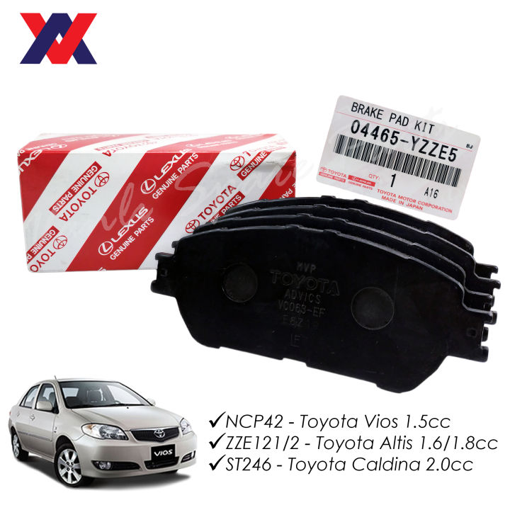 Toyota Front Brake Pads for Toyota Vios / Altis / Caldina - 04465-YZZE2 ...