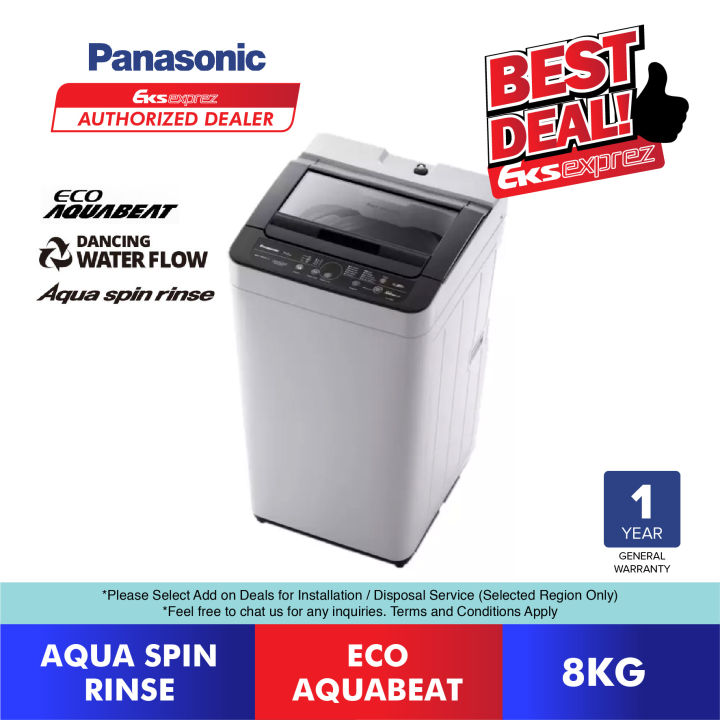 Panasonic Top Load Washing Machine 8KG NA-F80VB7HRT Superior Wash ...