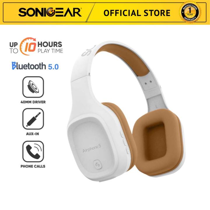 SonicGear Airphone 5 Bluetooth Headphone with Mic | High Clarity and ...