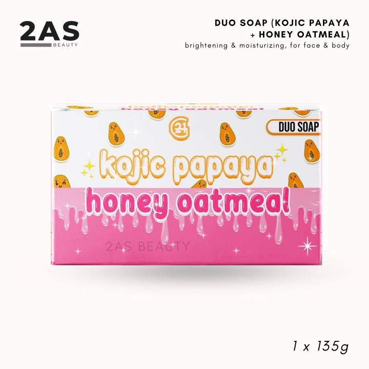 G21 Duo Soap (Kojic Papaya & Honey Oatmeal) | Anti-aging Pimple Eraser ...