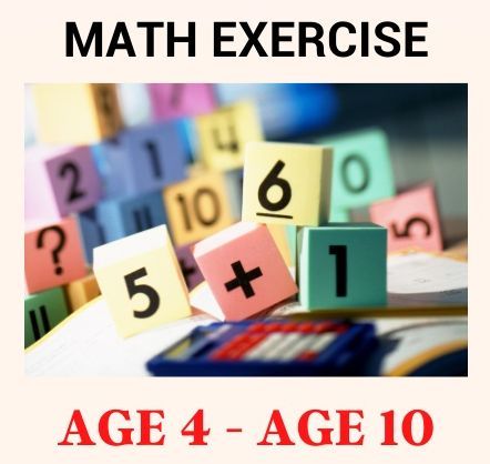 PDF printable template Mathematics for Kids 儿童数学 Math Exercise ...
