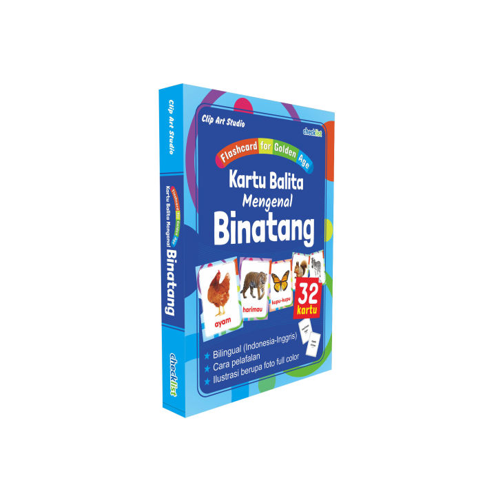 Flashcard for Golden Age Kartu Balita Mengenal Binatang Flash card ...