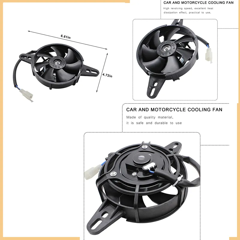 200cc 250cc 300cc Motorcycle Cooling Fan 120mm Dirt Pit Bike Motorcycle ...