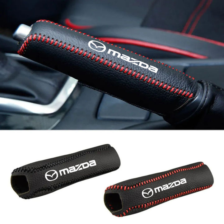 Car Leather Gears Handbrake Cover for Mazda 2 3 6 323 CX3 CX4 CX5 CX8 ...