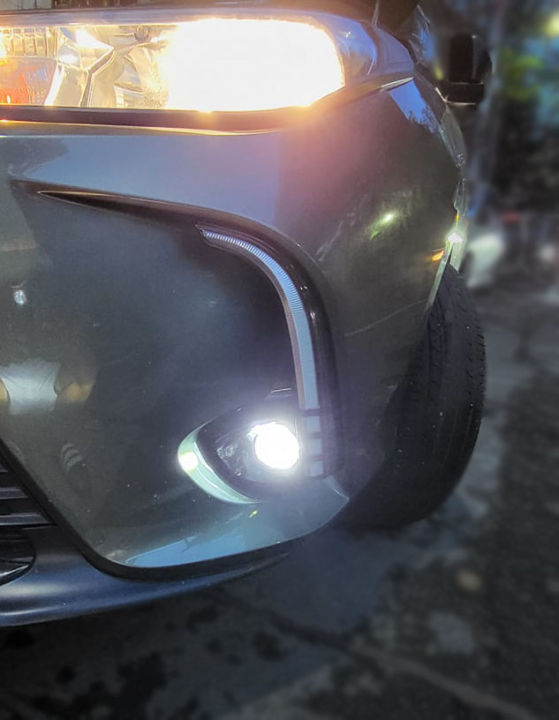 Toyota Vios 2021 Fog Light Cover With DRL Lights | Lazada PH