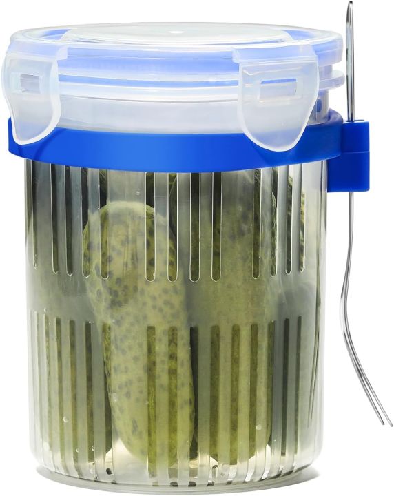 24 oz pickle container with strainer pickle jar with strainer jalapeno ...