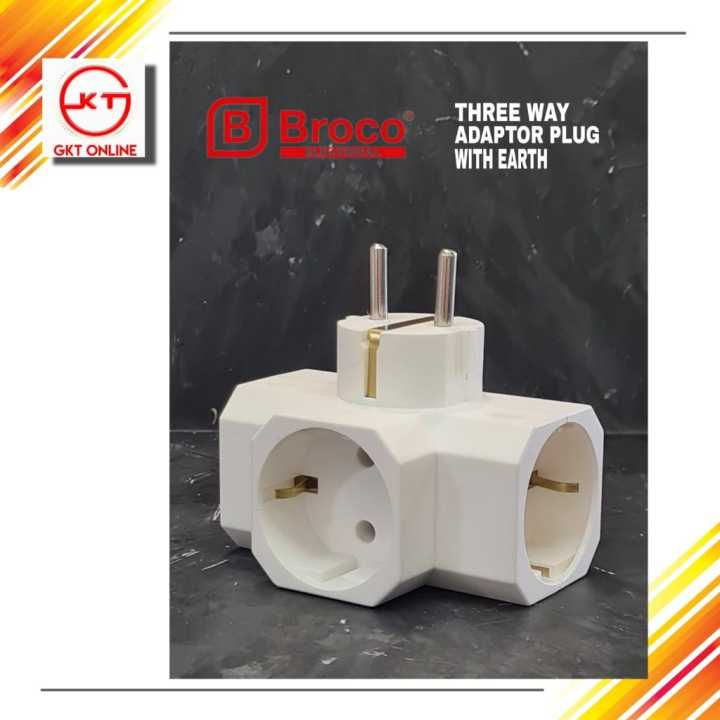 Steker T arde broco original / steker 3 Lubang Broco / Colokan T Arde ...