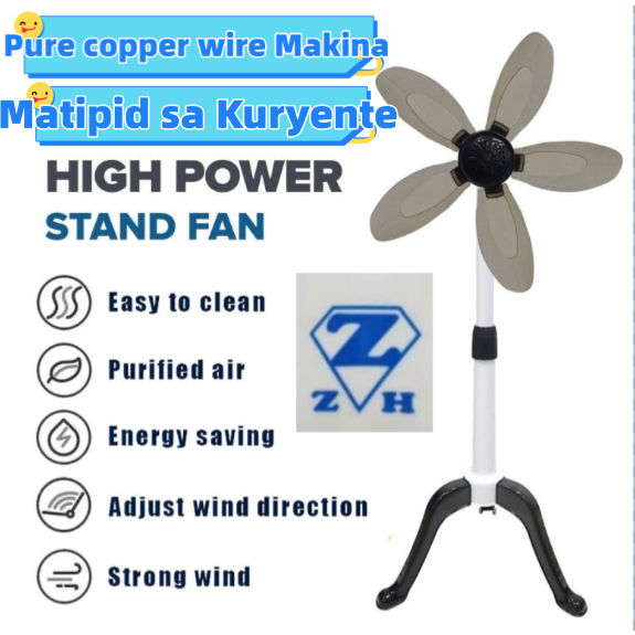 [Sale] ZH Stand Fan 5 Blades Portable Foldable Standfan Electricfans ...