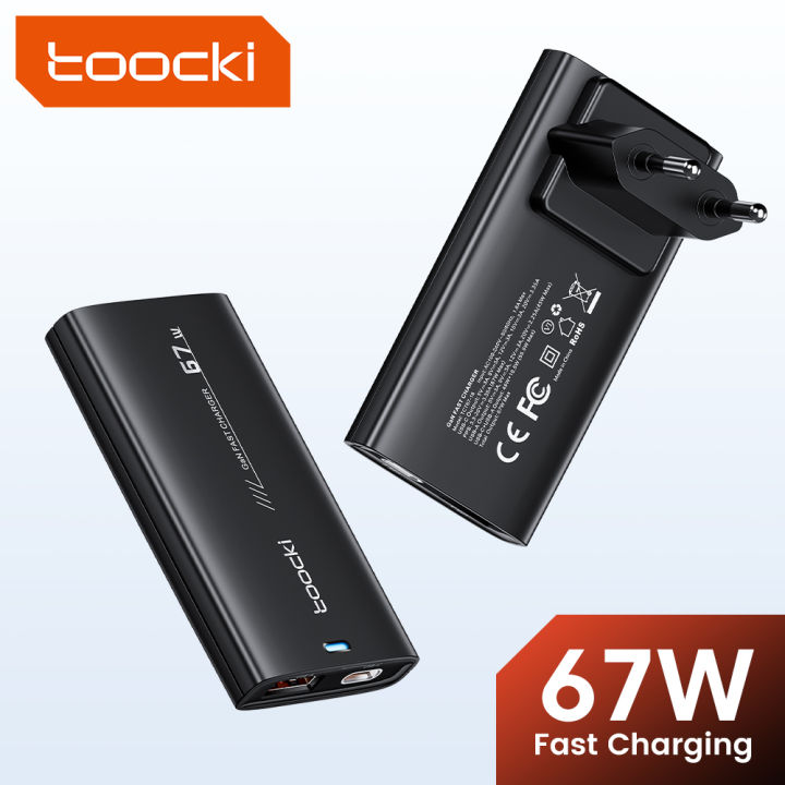 Toocki 67W GaN Charger Mini QC4.0 PD3.0 Fast Charging USB C Charger for ...