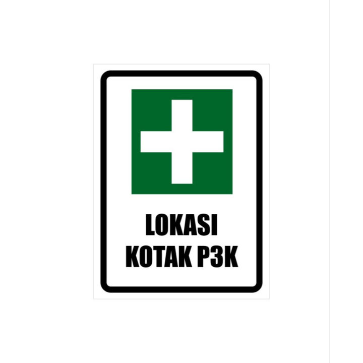 Stiker Vinyl sign Rambu LOKASI KOTAK P3K. 20X15CM | Lazada Indonesia