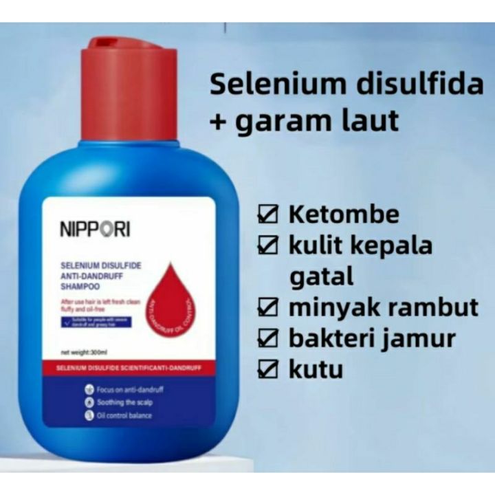 NIPPORI Selenium Disulfide Anti-Dandruff Shampo Mengontrol Minyak dan ...