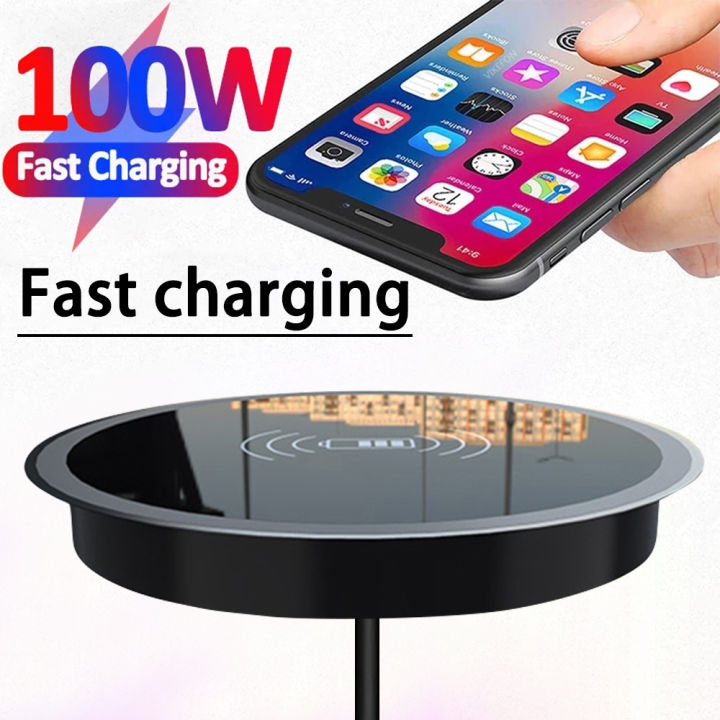 100W Fast Charging Desk Wireless Charger Embedded Desktop Wireless ...