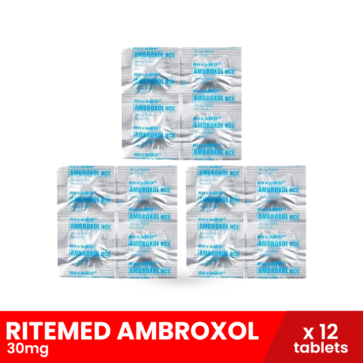 RITEMED Ambroxol 30mg x 12 tablets (Cough Relief), cough medicines for ...