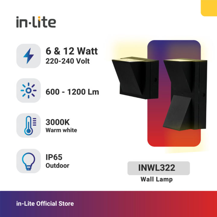 INWL322 IN LITE LAMPU DINDING LED INLITE WALL LIGHT 6W 12W INWL322 ...