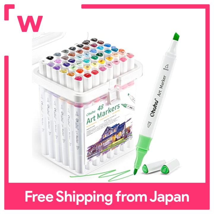Ohuhu Illustration Markers, 47 colors, 48 markers, professional ...