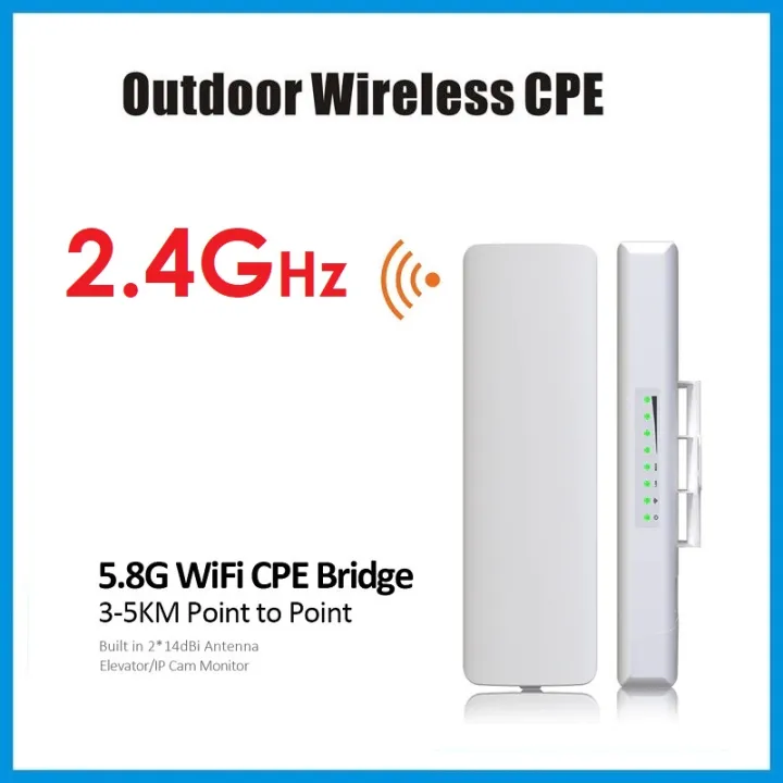 Outdoor CPE Router AP/CPE 2.4GHz Long Range 5Km P2P ขยายสัญญาณ Wifi ...