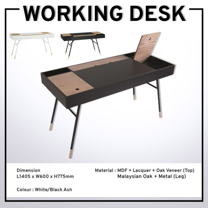 Working Desk Office Table Study Desk Storage Table | Lazada