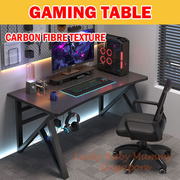 Carbon Fiber Texture Table, Simple Modern Desk, Ergonomic Gaming Desk ...