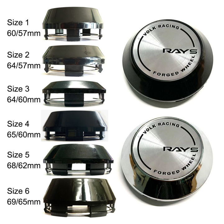 4pcs 60/64/65/68/69mm RAYS Center Cover Rim Hub Cap Center Caps Fit for ...