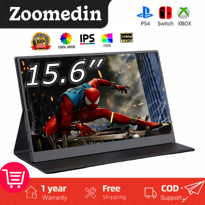 Zoomedin monitor 15.6 inch Touch portable monitor 1080p IPS dual ...