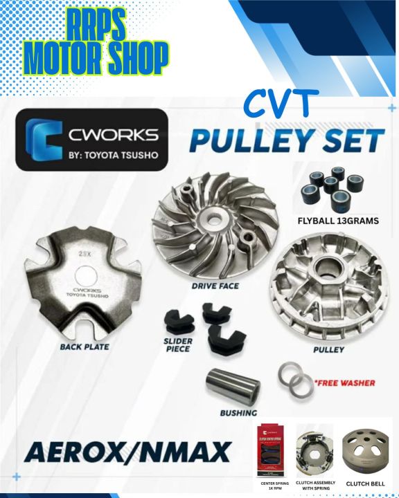 CWORKS FULL CVT PULLEY SET CLICK WITH FLYBALL PCX ADV NMAX MIO 125 M3 ...