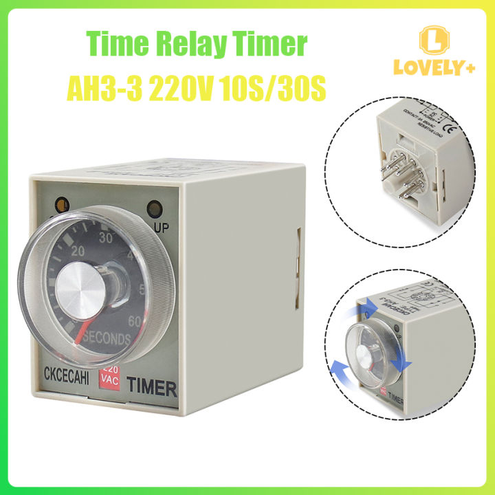 10S/60S AH3-3 Delay Timer AC 220V Timer Relay With Base | Lazada PH
