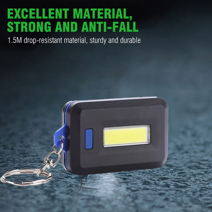 4TH Portable Mini Flashlight COB LED Key Chain Keyring Torch Hiking ...
