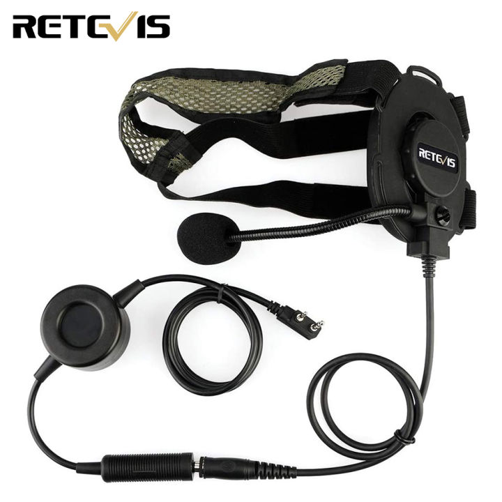 Retevis EH060K Headset taktikal Radio dua hala dengan Mic 2 Pin, RT22 ...