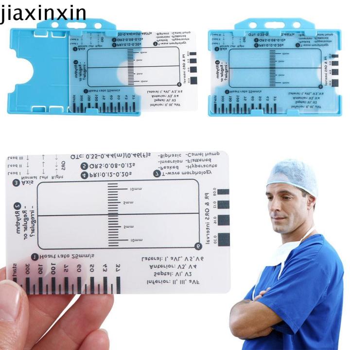 JIAXINXIN Portable Pocket ECG 7 Step Ruler Card Clear Interpretation ...