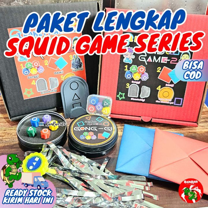 Permainan Tradisional Korea Game Ddakji Gonggi Biseokchigi/ Squid Game ...