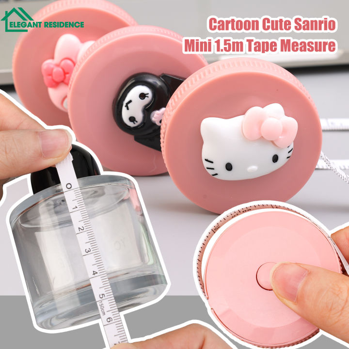 Cute Sanrio Tape Measure Anime Cartoon Kawaii Hello kitty Kuromi ...