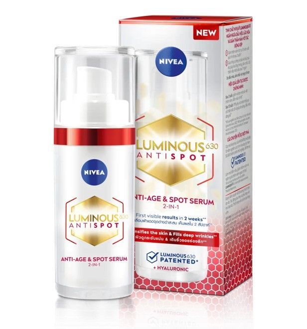 NIVEA LUMINOUS 630 นีเวีย ลูมินัส630 แอนตี้สปอต 2อิน1 แอนตี้-เอจ แอนด์ ...